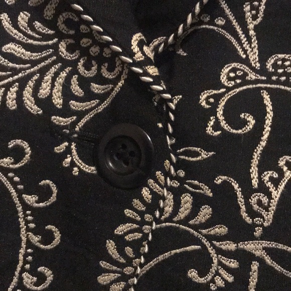 CAbi | Jackets & Coats | Cabi Eliza Baroque Tapestry Black Ivory Blazer ...